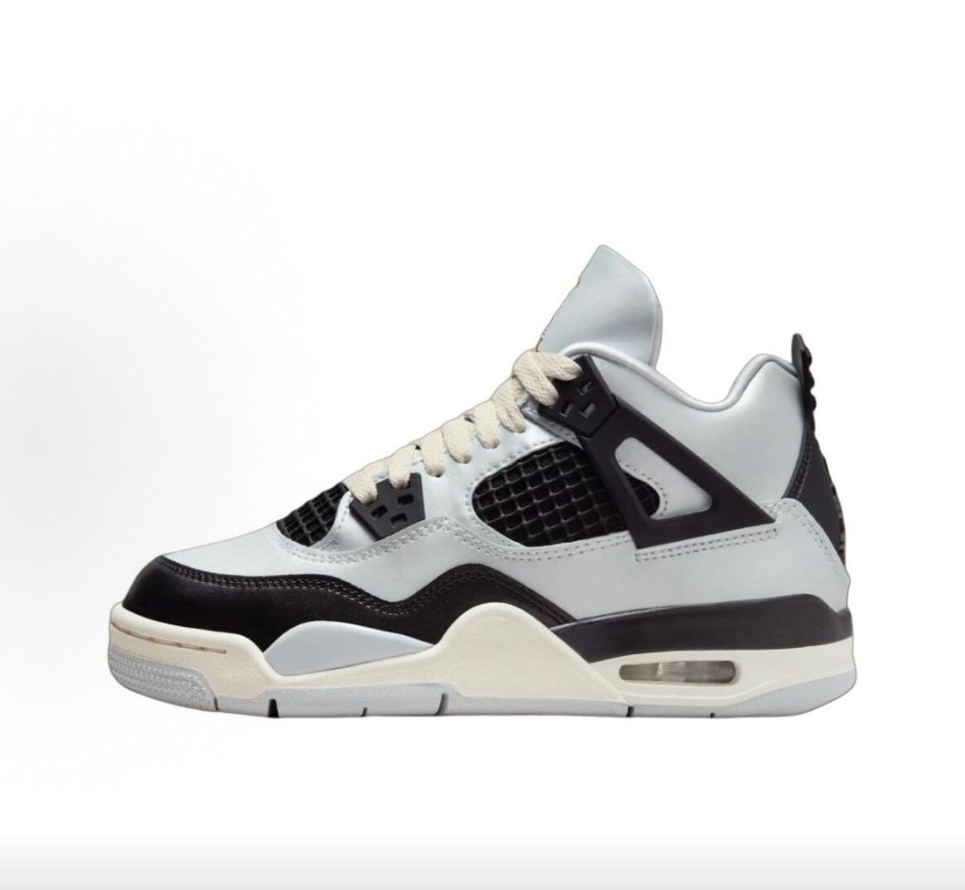 Jordan Air Jordan 4 中帮 篮球鞋 白黑色 男女同款FZ8585-070