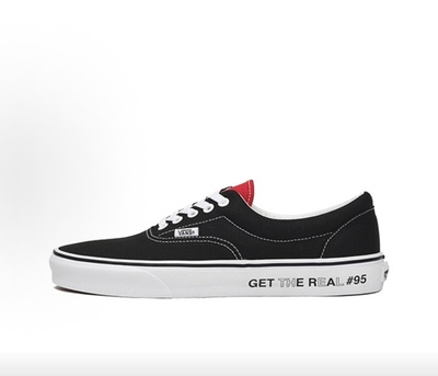 Vans Era Get The Real 低帮 板鞋 男女同款 黑红VN0A38FRTO2