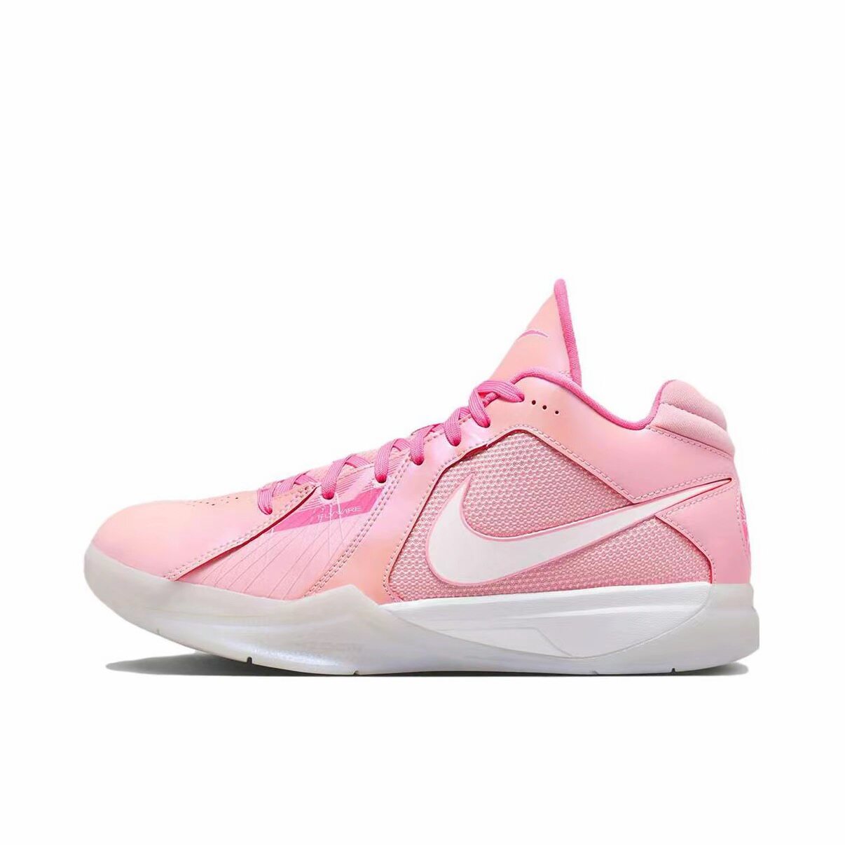Nike KD 3 "Aunt Pearl" 系带 低帮 复古篮球鞋 男粉白FJ0982-600