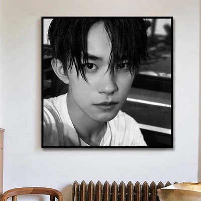 偶像明星易烊千玺专辑封面 diy数字油画手工手绘填色客厅装饰画