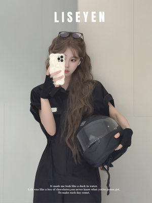 LISEYEN设计师原创 甜酷机车连体裤女夏季显瘦休闲裤子 chao值4折