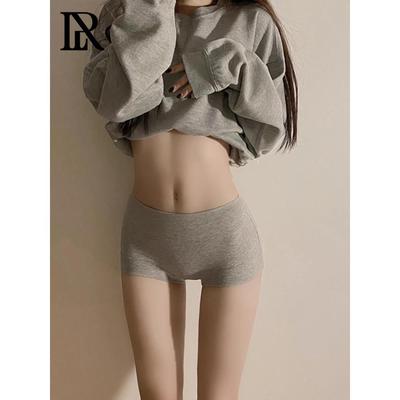 日系纯欲风无痕纯棉内裤女2025新款高腰收腹性感大码透气平角裤