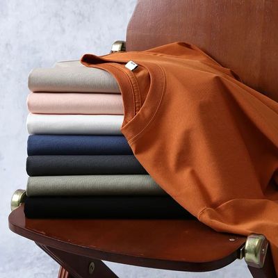 微阔版型男新款纯色打底短袖潮