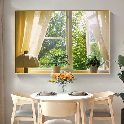 北欧餐厅装饰画风景房间墙面挂画