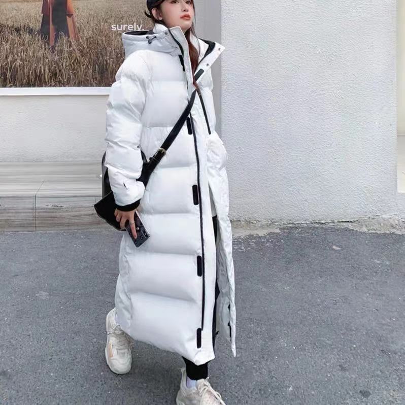 冬季新款羽绒棉服韩版中长款过膝棉衣oversize面包服外套棉衣女款