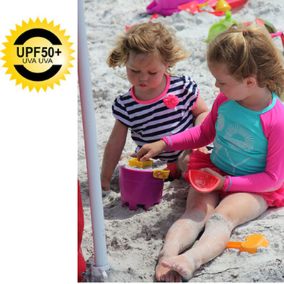 防晒条纹分体婴儿泳衣