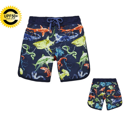 size:0-1T 包邮外贸男宝儿童防晒沙滩裤网眼中裤海边玩沙短裤