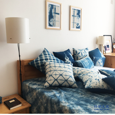 |▋本事手工扎染植物棉布5cm蓝染