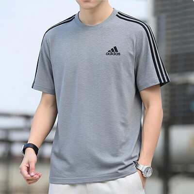 阿迪达斯男夏季透气纯棉短袖T恤