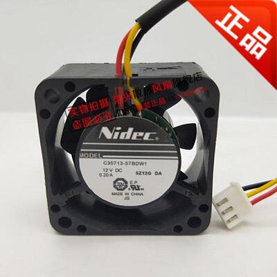 NIDEC 4CM 4020 C35713-57BDW1 12V 0.20A 3线 滚珠散热风扇