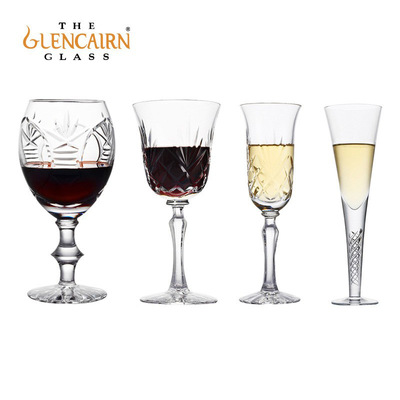 英国格兰凯恩Glencairn 进口水晶玻璃复古刻花高脚红酒杯葡萄酒杯