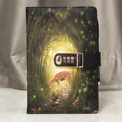 铁文章密码本带锁日记本少女心笔记本子简约文艺精致网红复古手帐