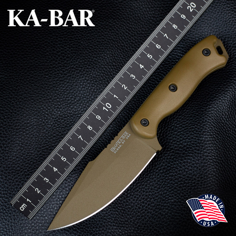 美国进口ka-bar卡巴BK18户外高碳钢多功能战术装备便携防卫小直刀_虎窝淘