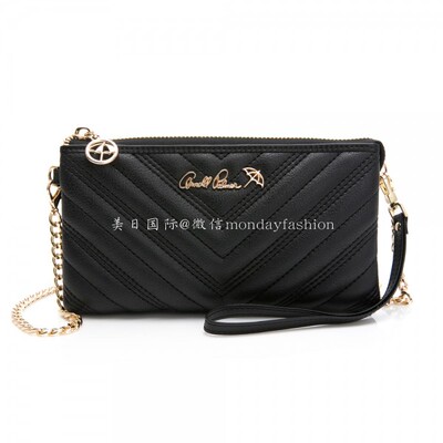 Arnold Palmer- 玩美三角系列-鍊帶萬用包 黑色