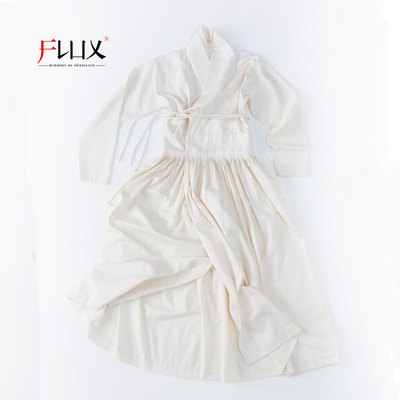 风流客-影视汉服原创汉服中国风武侠男女直裰打底白色窄袖长袍