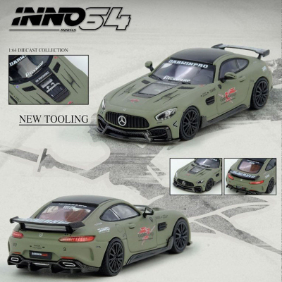 INNO 1:64 达尔文DARWIN PRO 奔驰AMG GT 仿真合金汽车模型