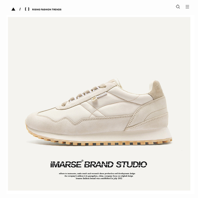 易玛仕IMARSE夏日透气阿甘鞋潮鞋