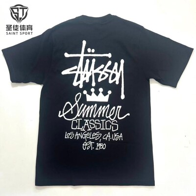 Stussy夏季皇冠Logo短袖