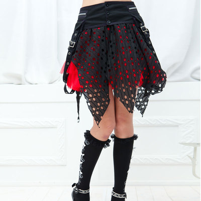 洛丽塔夏装百搭风蕾丝不规则半裙