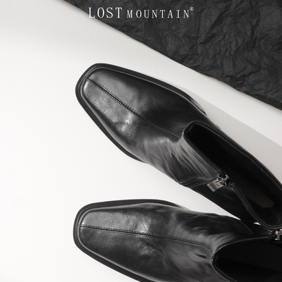 韩版高跟气质短靴粗跟大码瘦瘦靴