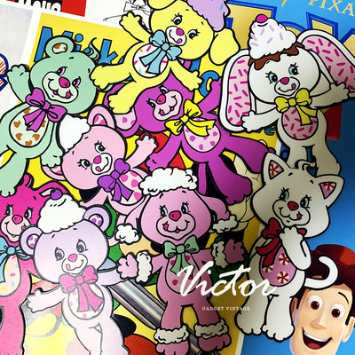 复古怀旧甜点防水手账冰箱贴滴胶