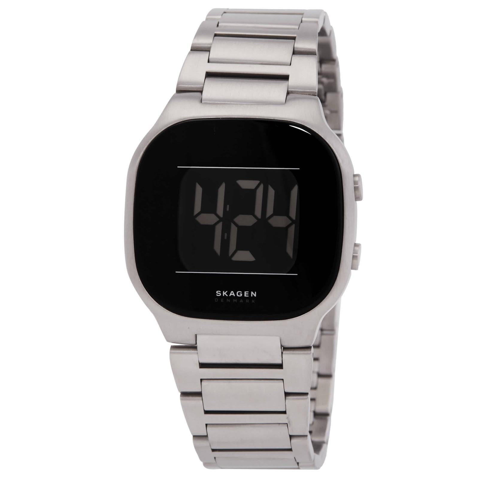 Skagen Mellem石英数字的黑色表盘中性手表SKW6948