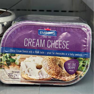 代购正品 丹麦进口 EMBORG/紫堡牌忌廉芝士 CREAM CHEESE 200克