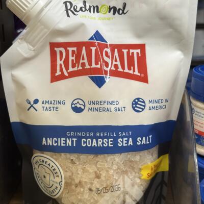 代购 Redmond real salt天然粗海salt/ancient coarse sea salt