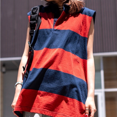 日本代购 BEAMS BOY 女款条纹长款T恤 0318