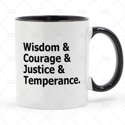 Stoic Virtues Wisdom Temperance 斯多葛学派 希腊哲学陶瓷马克