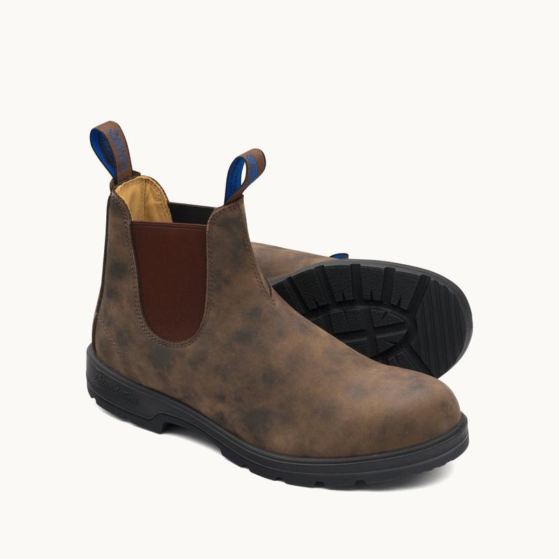 代购Blundstone 584女士经典切尔西靴防滑圆头做旧绒面革短靴轻质