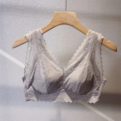 大胸显小无钢圈蚕丝蛋白养护文胸