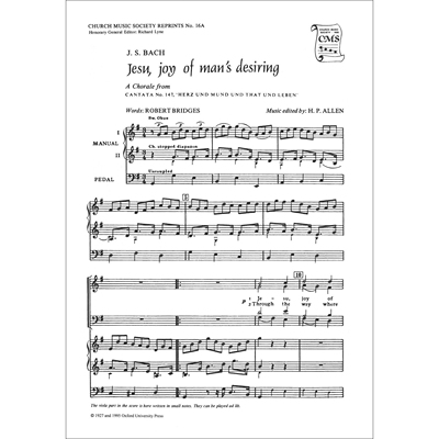 预订 Jesu, joy of man’s desiring Jesu，快乐的人的渴望： 双簧管和 Piano2007-11: 9780193952768