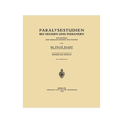 预订 Paralysestudien bei Negern und Indianern