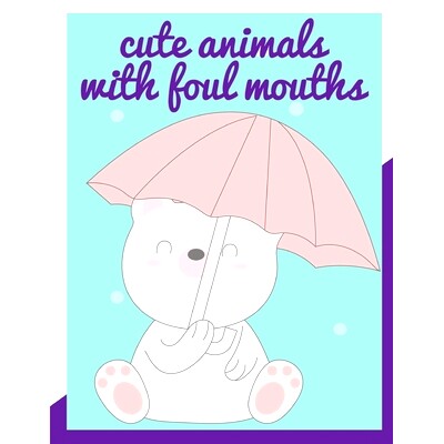 预订 cute animals with foul mouths: coloring pages, Christmas Book for ...