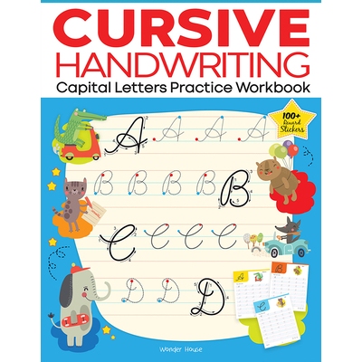 预订 草书手写 - 大写字母：儿童练习手册 英文书写 书写练习 英文  Cursive Handwriting - Capital Letters: Practice Workbook