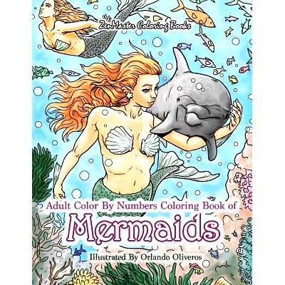 预订 Adult Color By Numbers Coloring Book of Mermaids: Mermaid Color By Number Book for Adults for Stress Relief and Rel