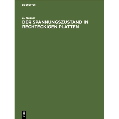 预订 Der Spannungszustand in rechteckigen Platten: 9783486742435