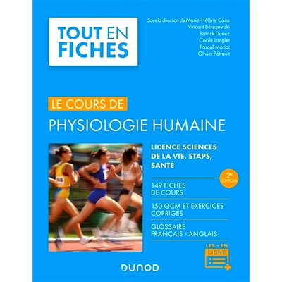 预订 Le cours de physiologie humaine : licence sciences de la vie, STAPS, santé : 149 fiches de cours, 150 QCM et exerc