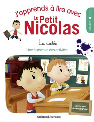 法国CP教辅读物 和小淘气尼古拉学阅读4：听写 J'apprends à lire avec le Petit Nicolas 小学一年级法语写作词汇训练 BJ