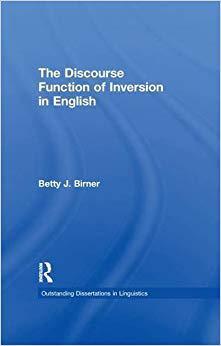 【预售】The Discourse Function of Inversion in English