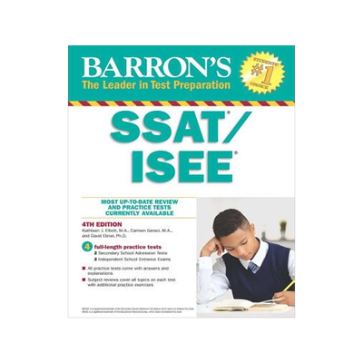 现货 英文原版 巴朗SSAT/ISEE指南，第4版 Barron's SSAT/ISEE, 4th Edition 美国高中入学考试