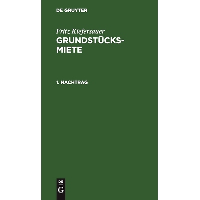 预订 Nachtrag 1.: 9783112513873