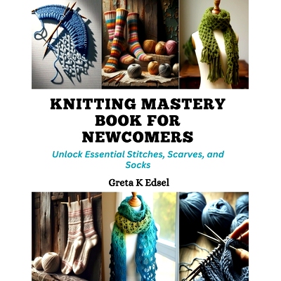 预订 Knitting Mastery Book for Newcomers: Unlock Essential Stitches, Scarves, and Socks: 9798872304913