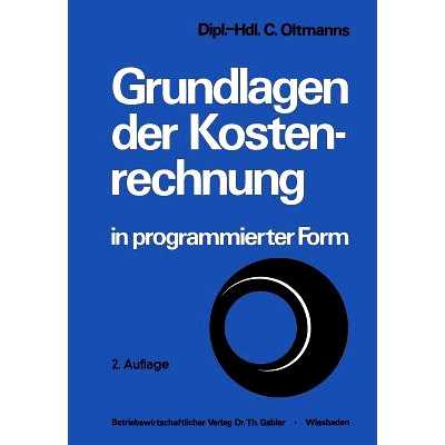 预订 Grundlagen der Kostenrechnung in programmierter Form: 9783409210478