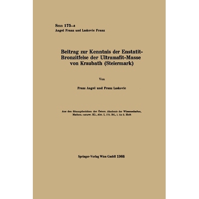 预订 Beitrag zur Kenntnis der Enstatit-Bronzitfelse der Ultramafit-Masse von Kraubath (Steiermark): 9783662244937