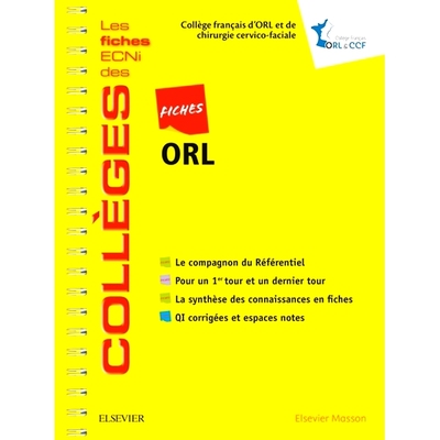 预订 Fiches ORL 耳鼻喉科床单: 9782294756801