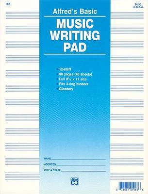 【预订】12 Stave Music Writing Pad: Loose Pages (3-Hole Punched for Ring Binders)