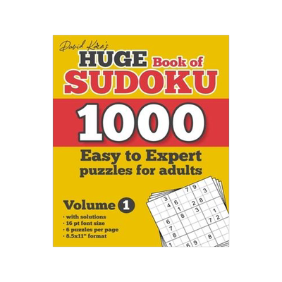 [预订]David Karn’s Huge Book of Sudoku - 1000 Easy to Expert puzzles for adults, Volume 1: with solution 9781702265652