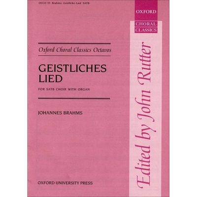 预订 Geistliches Lied (Sacred Song), Op. 30 神圣之歌（Op.30）: 9780193851733